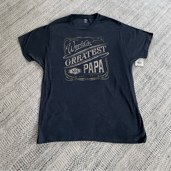 Shirts | Worlds Greatest Papa Tee Shirt New With Tag Xl | Poshmark